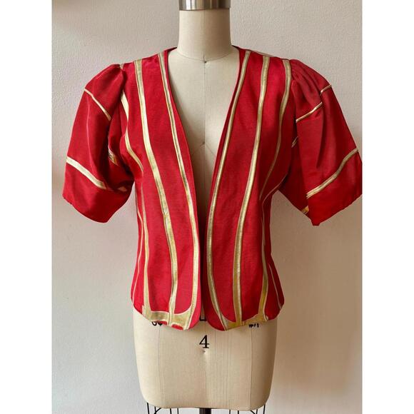 Other | Vintage 198s Terry Toni Red Handpainted Jacket | Poshmark
